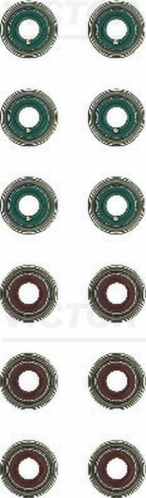 Маслосъемные колпачки, комплект для Ситроен C1 2005-2014, Пежо 107 2005-2014, Тойота Пассо 2005-2010, Ярис 2018-2020, Виос 2005-2013 арт 125350701