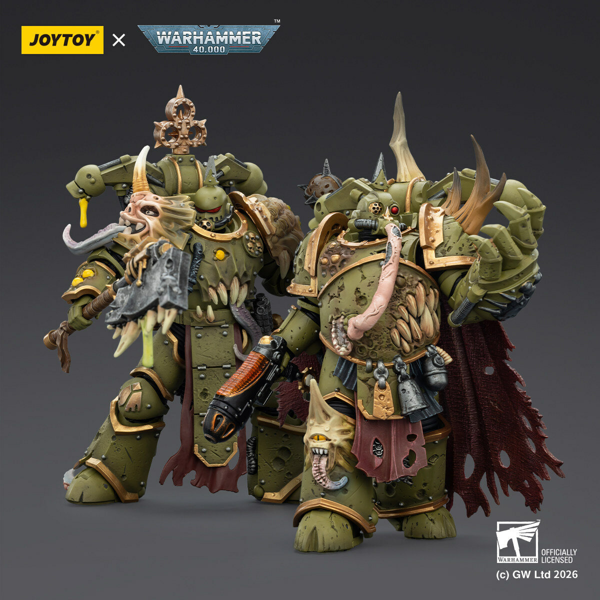 JOYTOY Dark Source Death Guard Грязный патоген Вирус Лорд Чумной воин Модель воина чумы Игровая фигурка