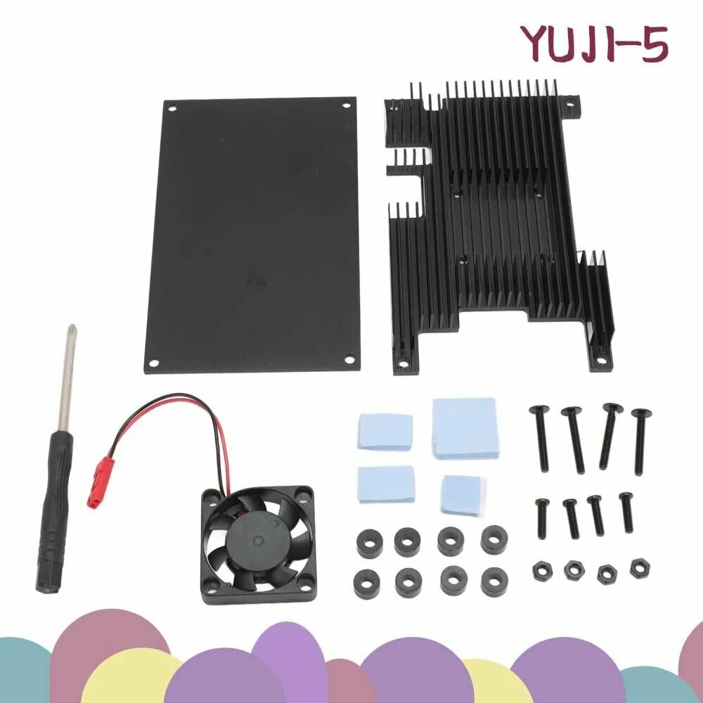 Металлический корпус с вентилятором, надежное охлаждение для Orange Pi 5 5B