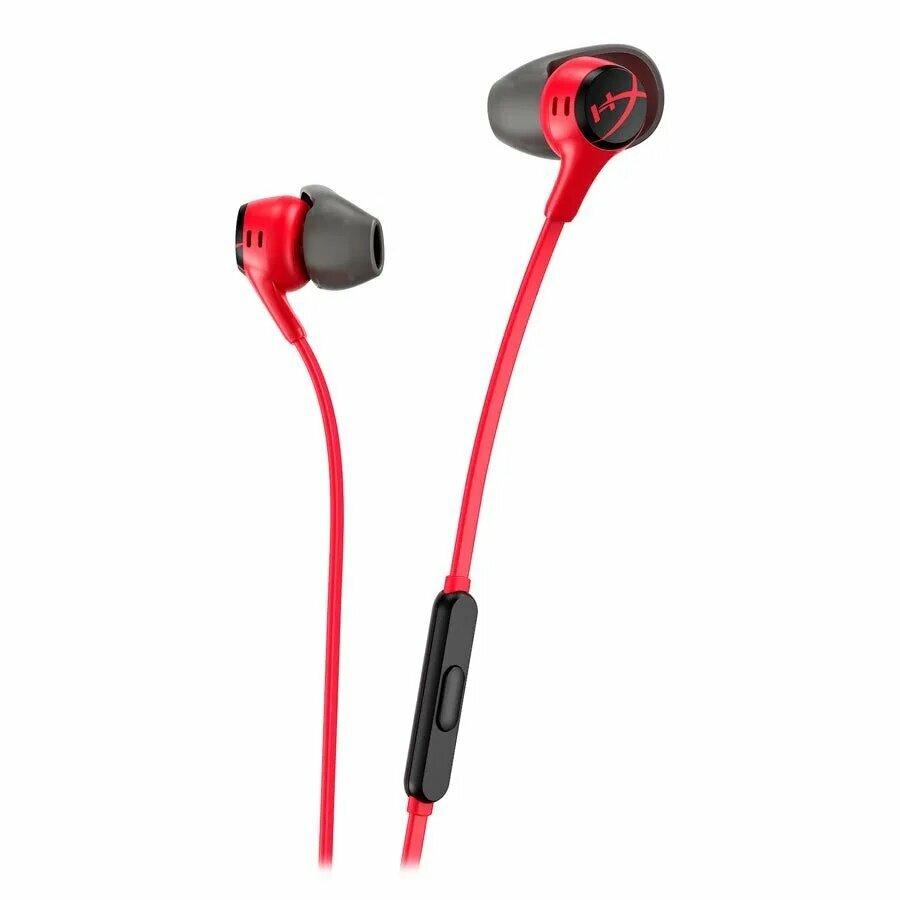 HyperX Наушники проводные с микрофоном HyperX Cloud Earbuds II , 3.5 мм, красный