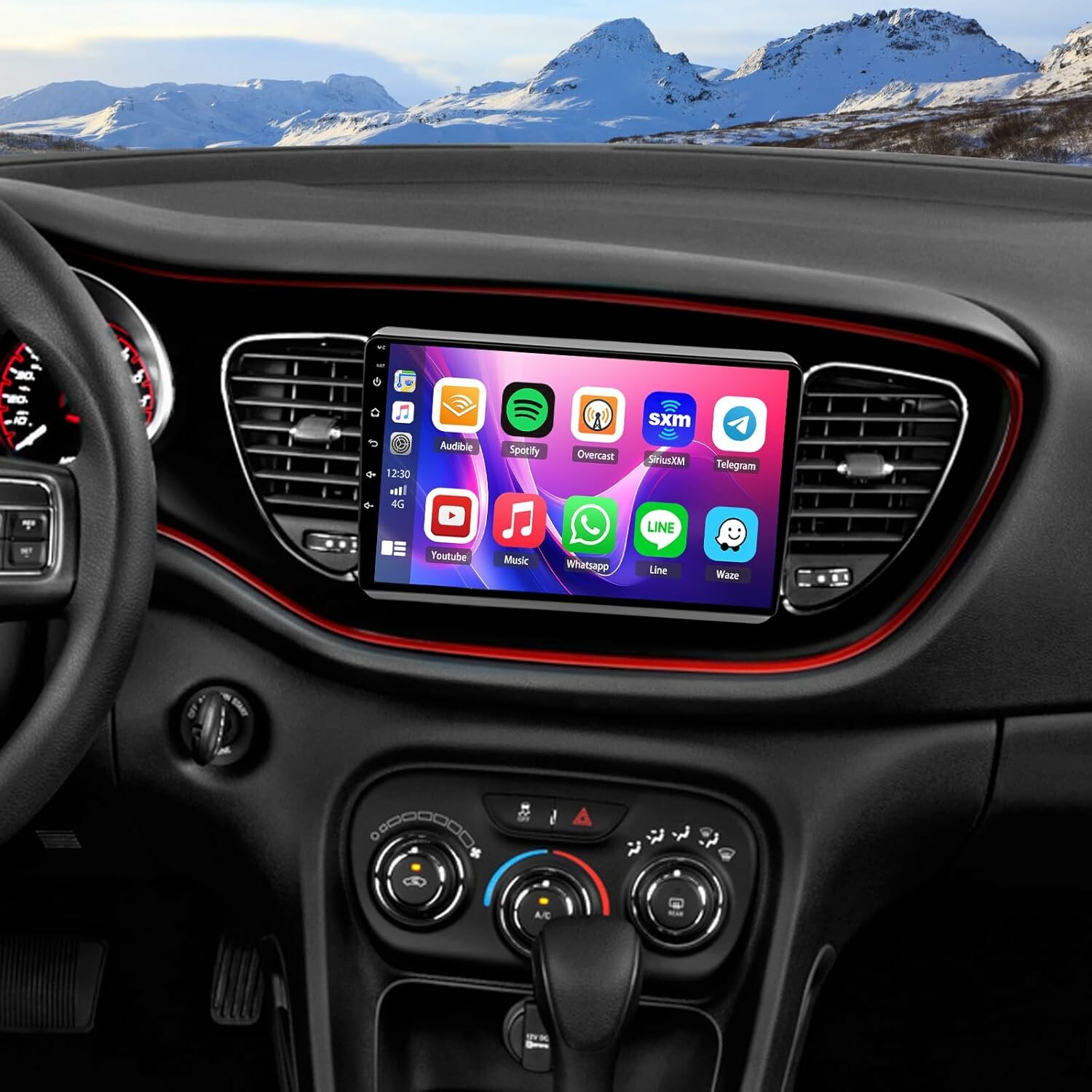 Автомобильная стереосистема с 9-дюймовым сенсорным экраном 2G + 64G для Dodge Dart 2012-2016, автомобильный