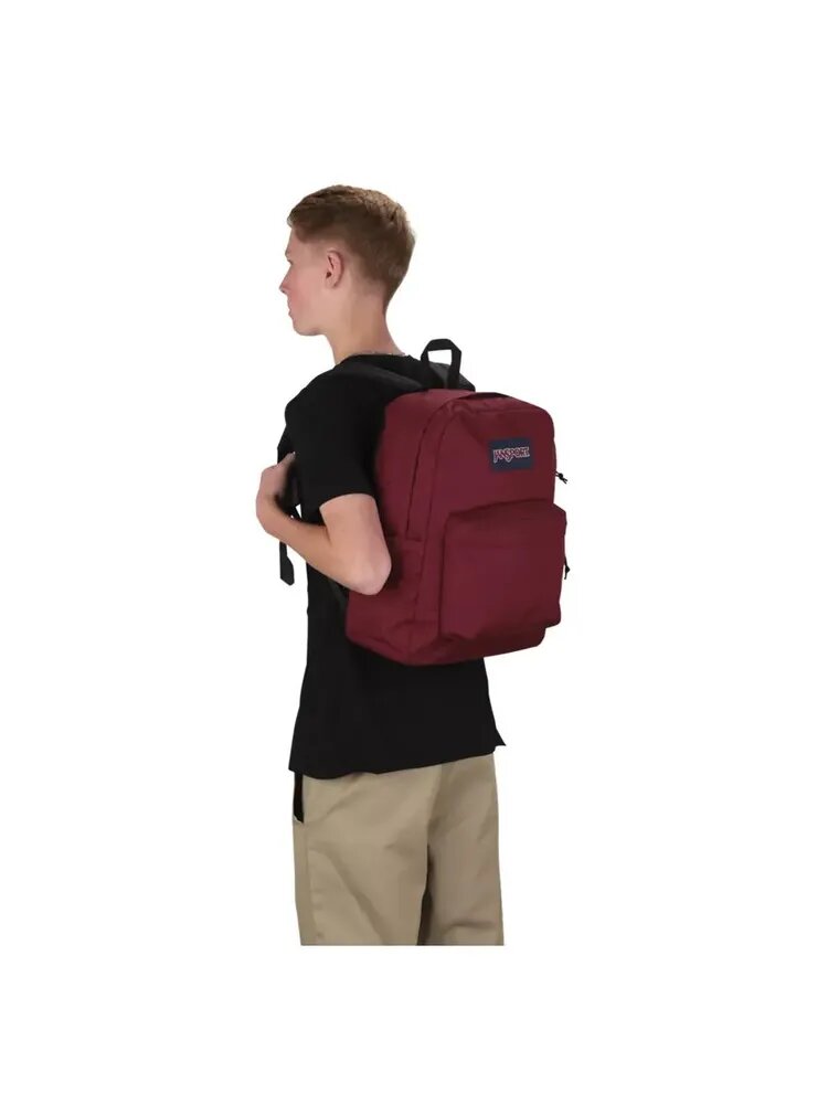 JanSport Рюкзак SuperBreak, унисекс, средний (20-30 л), бордовый, политекс — фото 1