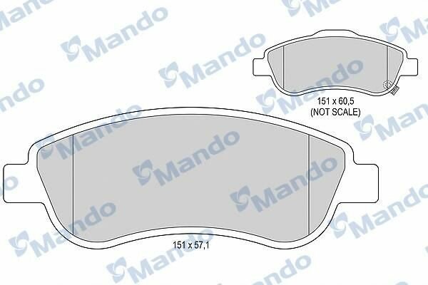 Колодки тормозные MANDO MBF015249 Honda Cr-V III 2.0, 2.2Ctdi 01, 07->