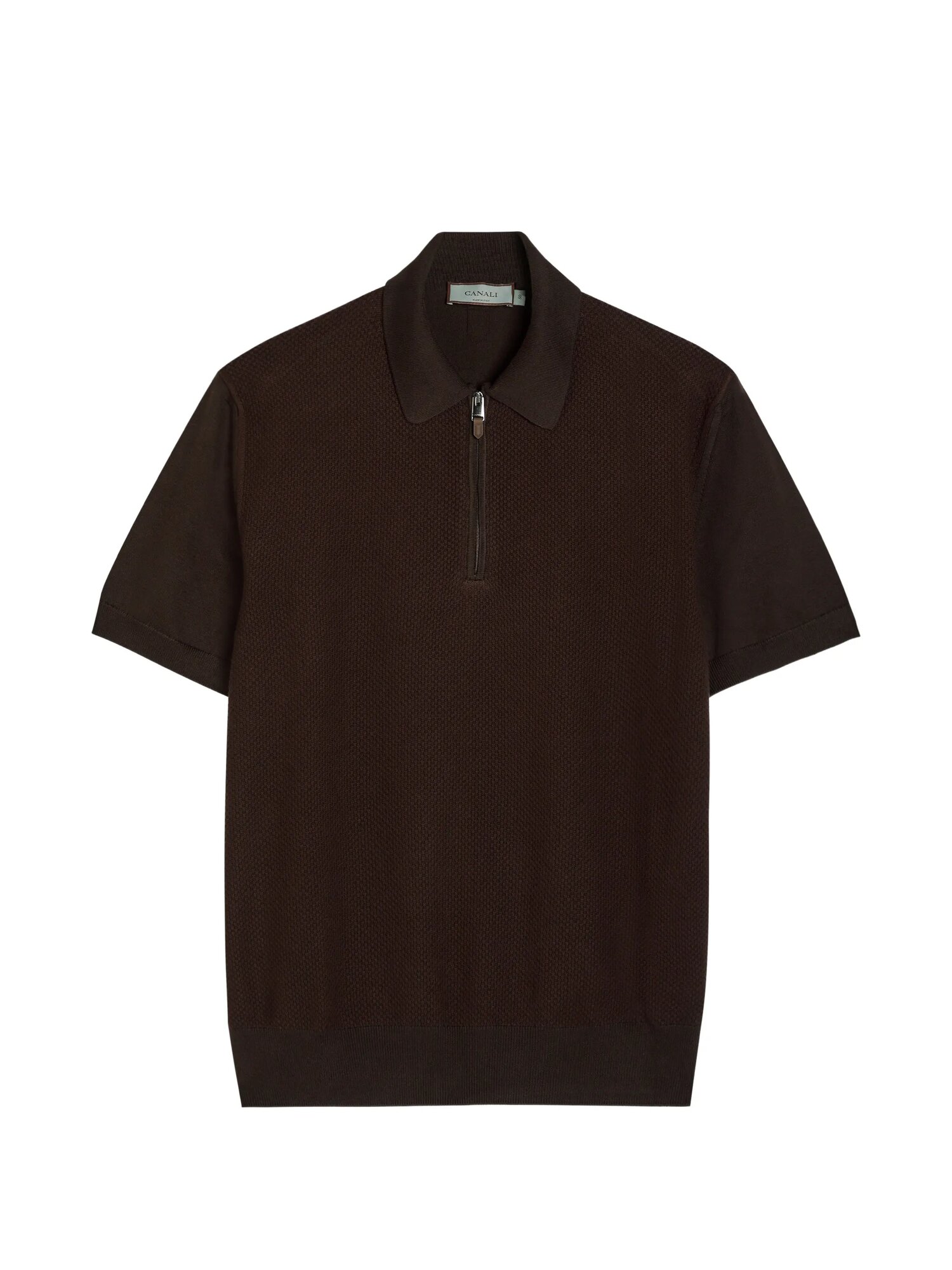 Рубашка Half-zip textured polo shirt