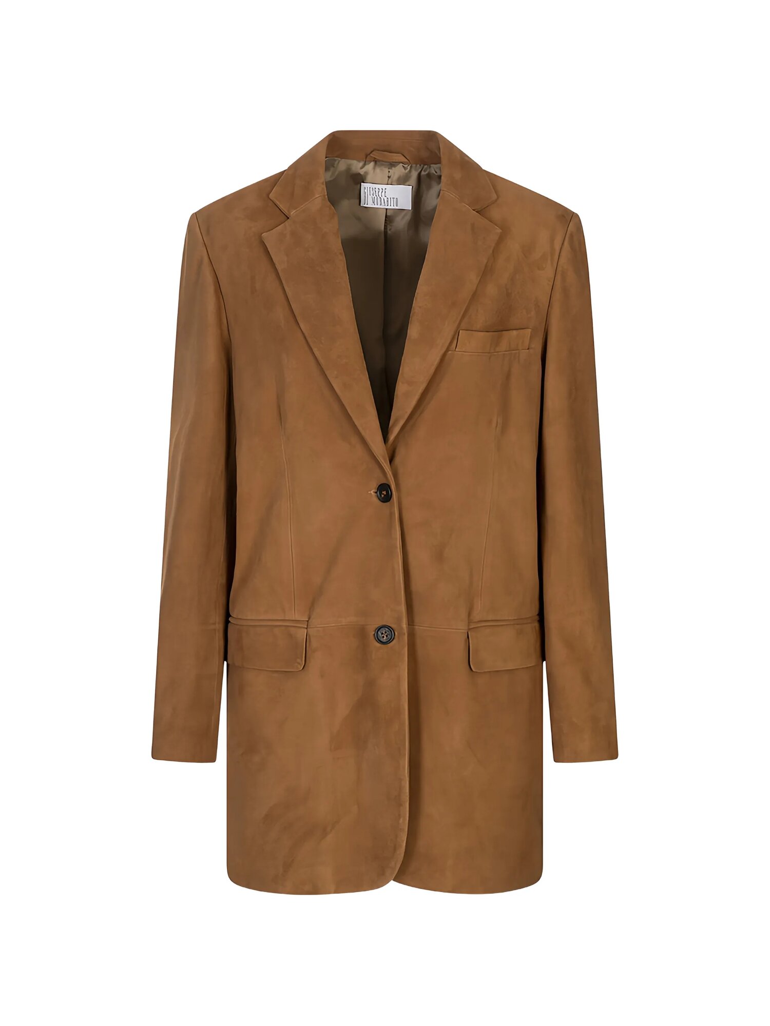 Куртка Long Blazer in Light Brown Suede