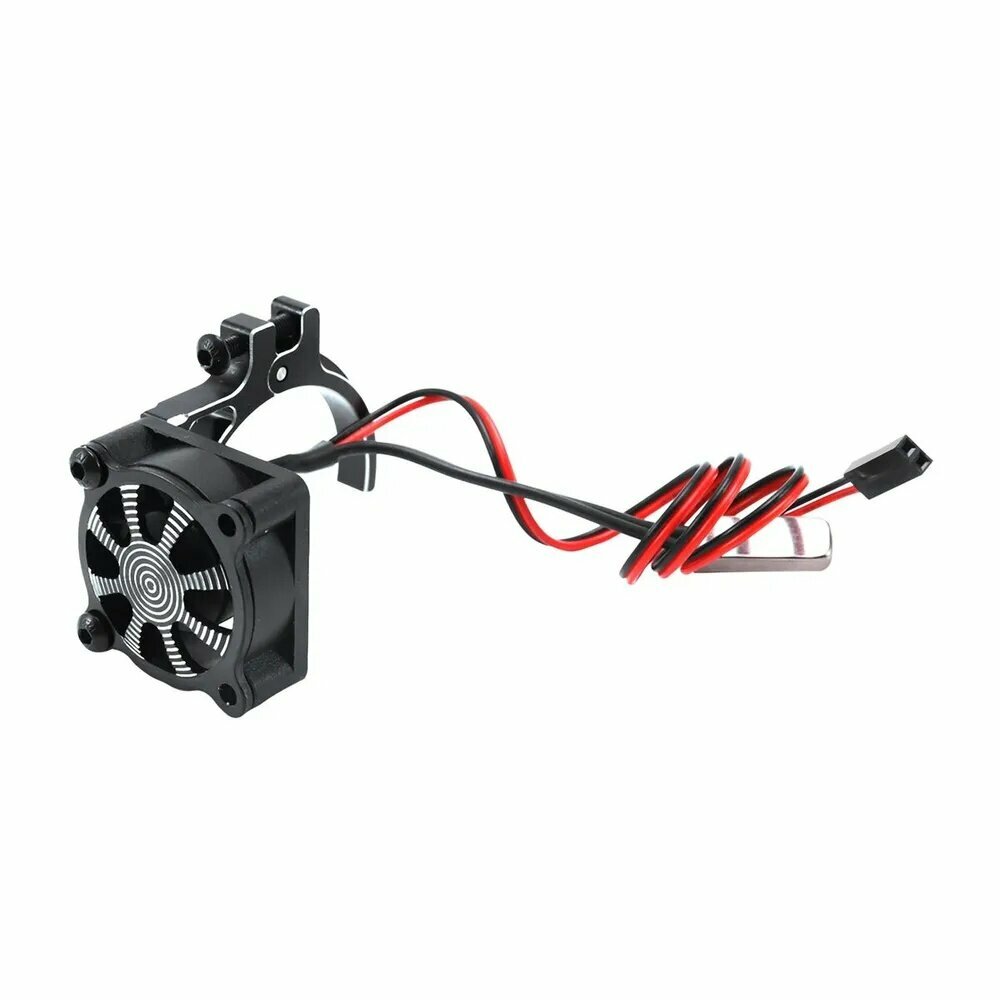Для RC Car 3650 3660 550 540 моторный радиатор охлаждающий вентилятор с термодатчиком CNC алюминиевый сплав зажим радиатор, черный