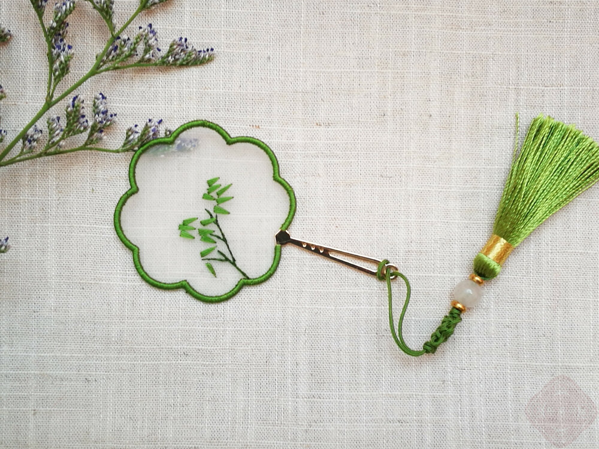 Полный набор для вышивки DIY без ножниц, шелковой нитью, всеми материалами для ручной китайской веерной закладки