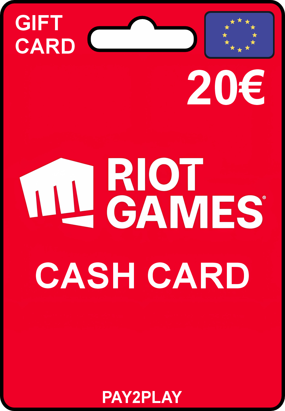 Подарочная карта Riot Games 20 EUR / Евросоюз / Цифровой ключ, Пополнение счёта / Riot Games Cash Card