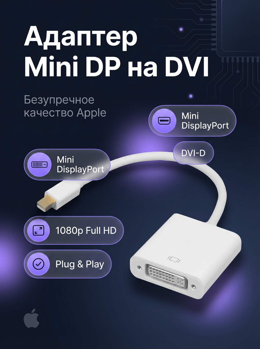 MiniDisplayPort (M) -> DVI (F)