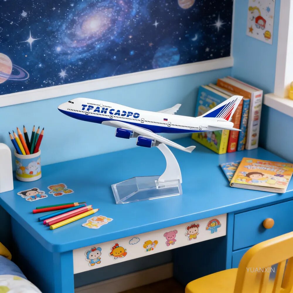 Металлическая Модель Самолета Боинг 747 Трансаэро Transaero
