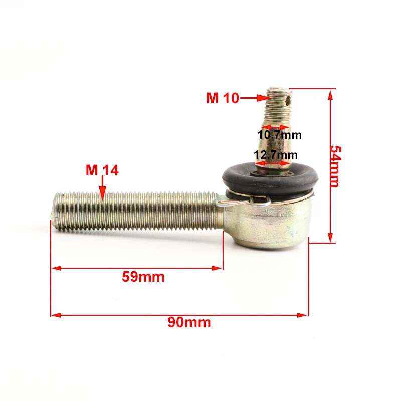 M10-M14 M12-M14 60 мм комплект регулируемых шаровых шарниров для китайского 49cc 70cc 90cc 110cc электрического квадроцикла Go Kart UTV Buggy Quad Bike Запчасти