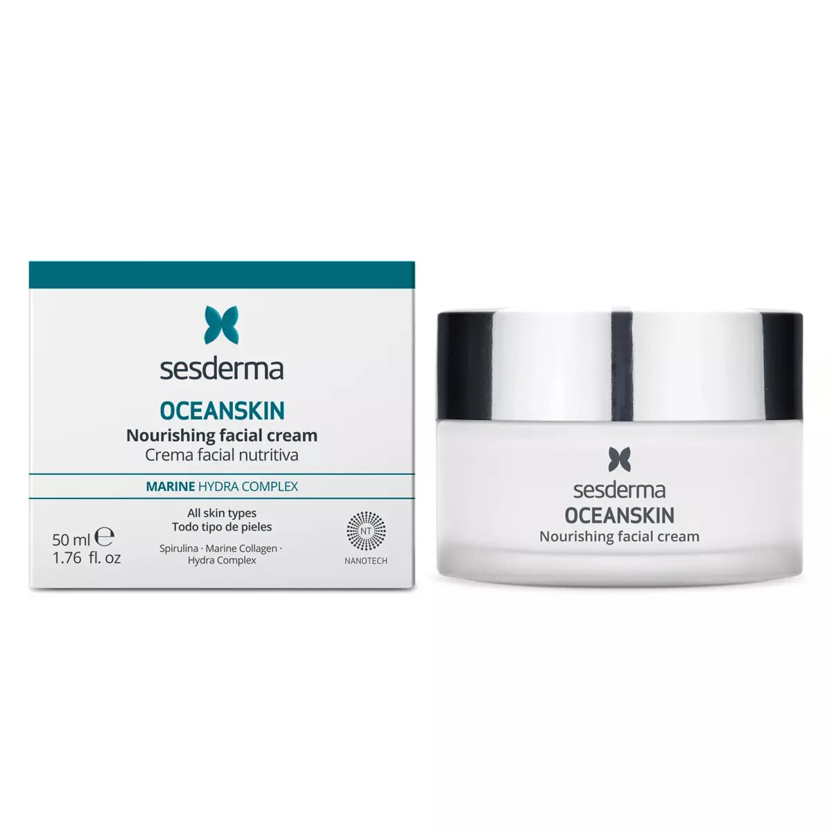 Питательный крем SesDerma OceanSkin, для всех типов кожи лица, без аромата, 50мл