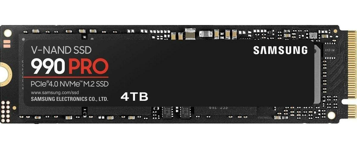 Твердотельный накопитель SSD M.2 4 Tb Samsung 990 PRO Read 7450Mb/s Write 6900Mb/s 3D NAND TLC MZ-V9P4T0BW
