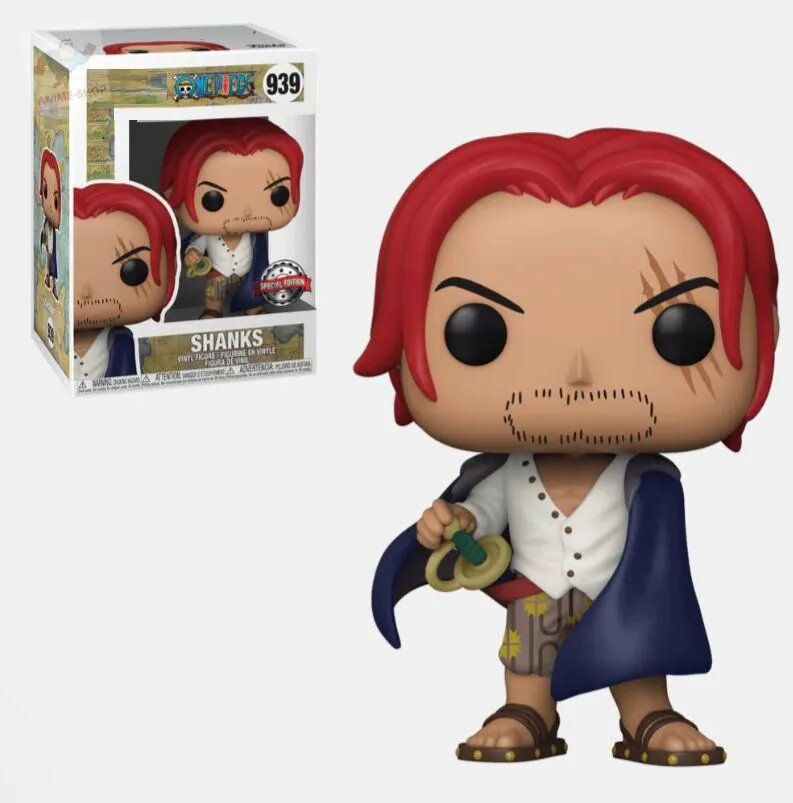 Фигурка Ван Пис Шанкс / Оne Piece Shanks (10см) #939 Фигурка из винила, для детей старше 14 лет