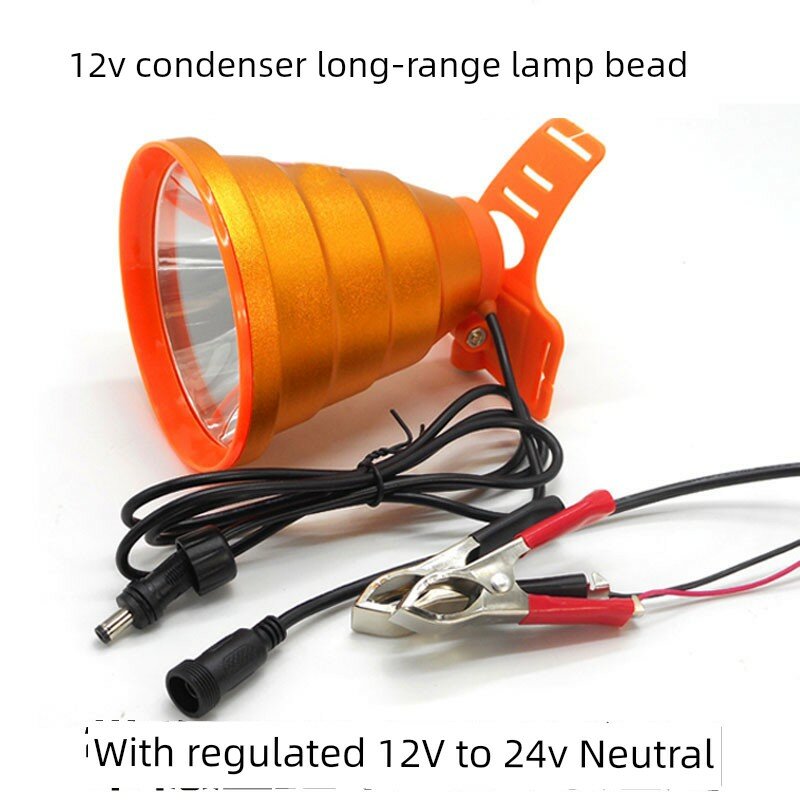 12V светодиодный фонарь-головная лампа с белым светом 600Вт яркости и стабилизатором напряжения