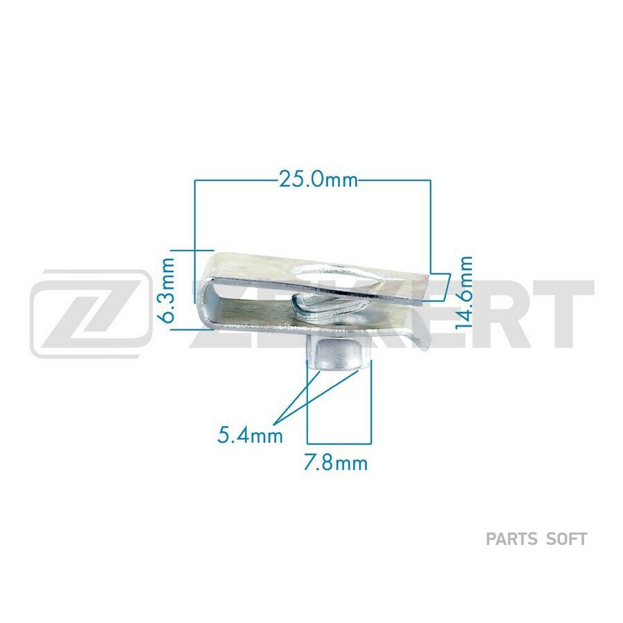 Зажим ZEKKERT BE-2808 ZEKKERT BE2808 | цена за 1 шт