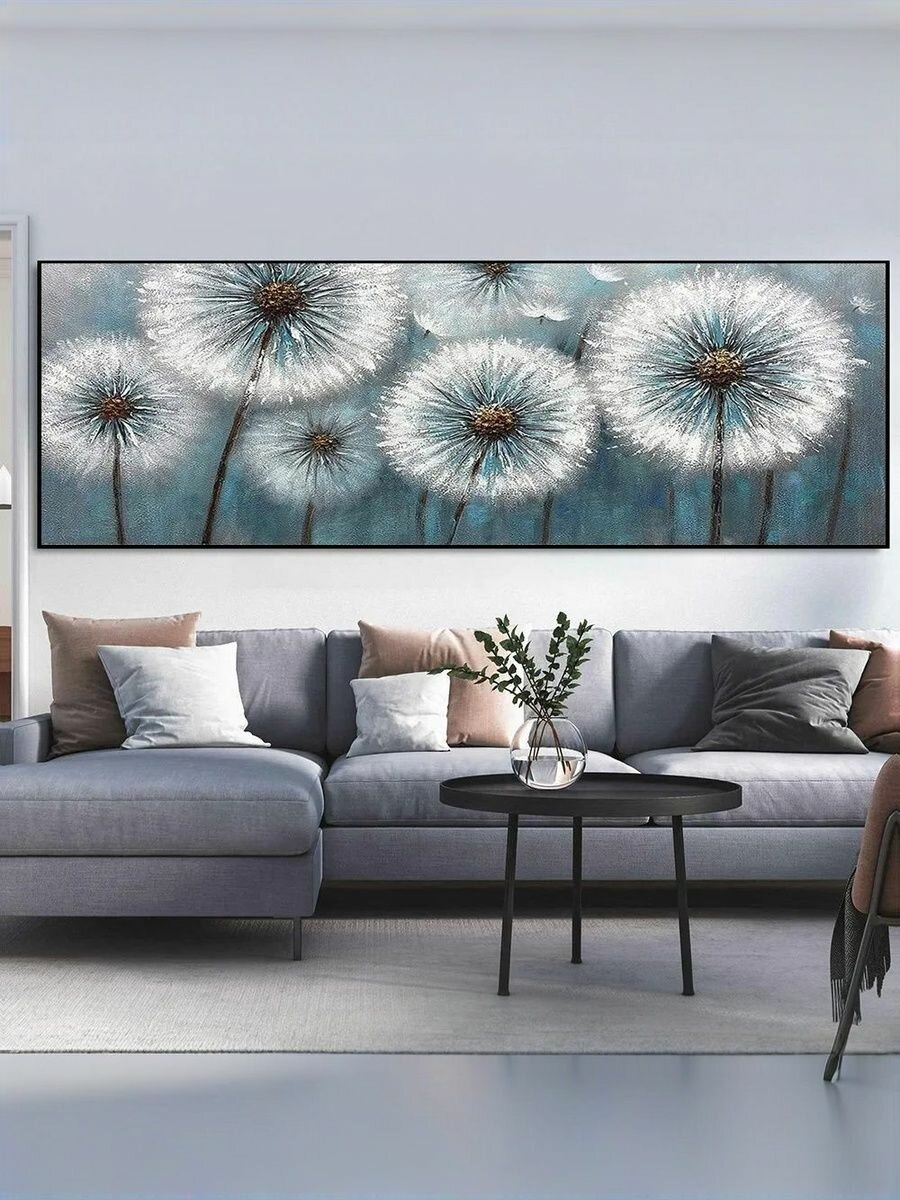180X60CM Алмазная мозаика/Одуванчик/Круглая картина стразами Полная выкладка/180X60см размер(без подрамника, без рамки)