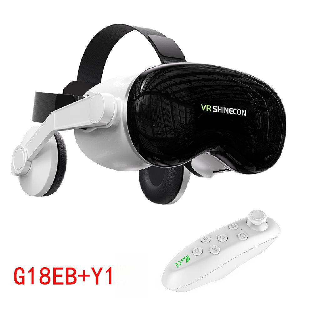 Очки виртуальной реальности VR с Bluetooth-наушниками, 3D-шлем, панорамный обзор, для игр и кино