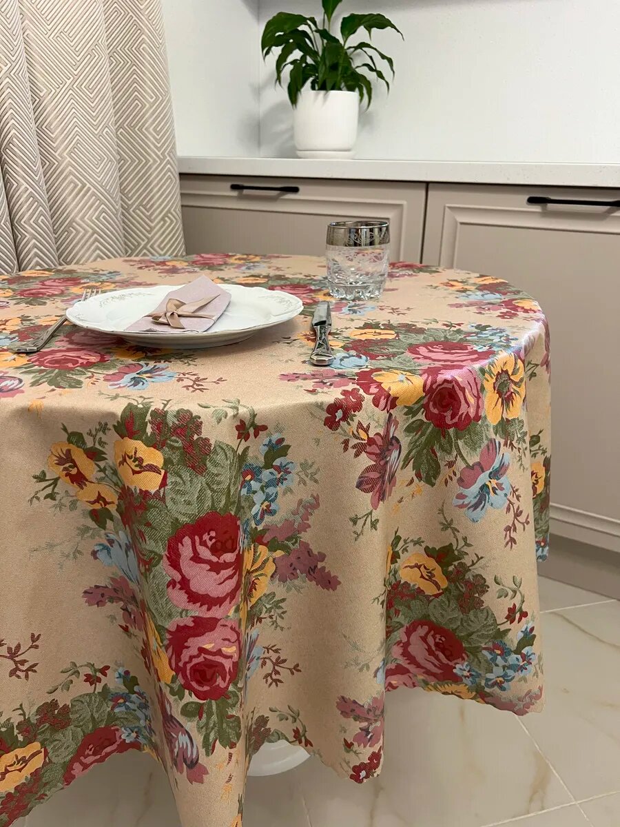Скатерть клеенка овальная 140*180 см Валенсия
