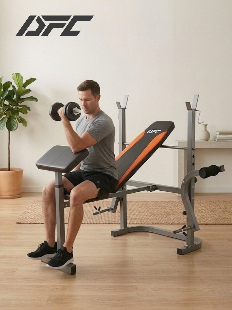 Скамья под штангу с опциями DFC D125