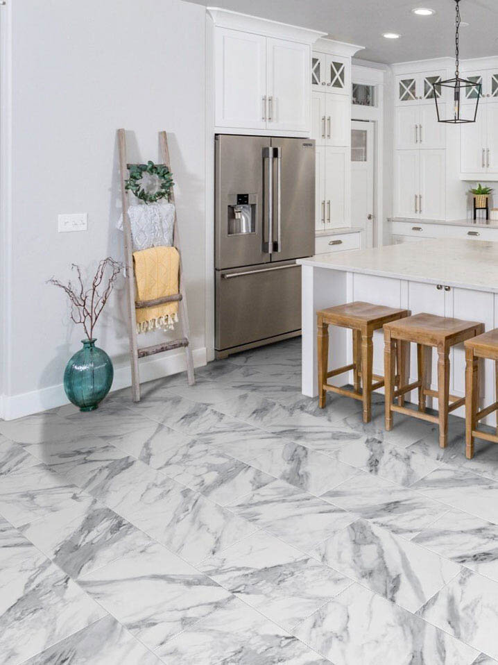 Кварцвинил SPC замковый FirmFit Tiles XT-4000 Мрамор Калакатта, 600х300х5 мм, 13 шт/уп, 2,34 м2/уп, 34 класс