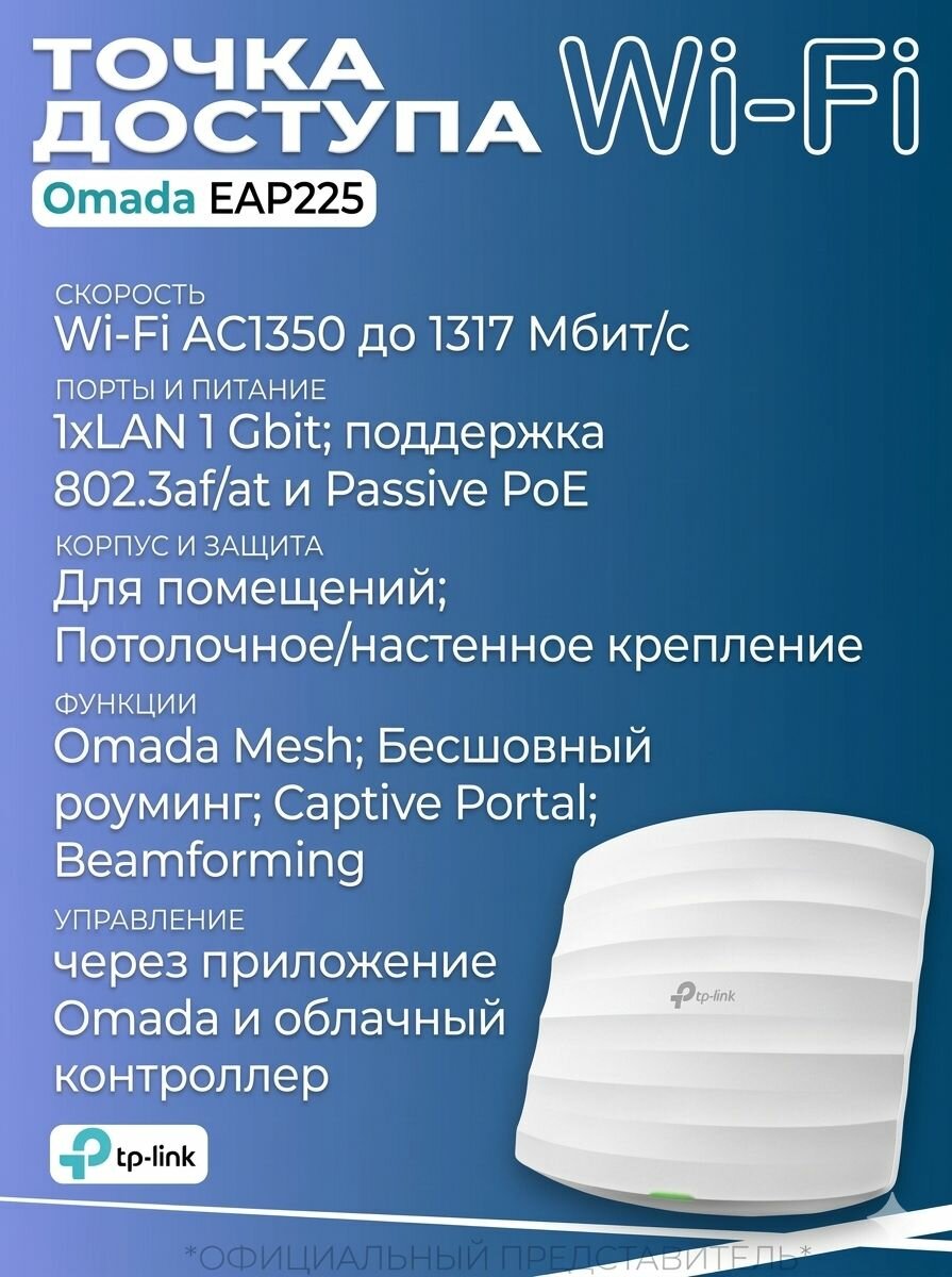 Wi-Fi точка доступа TP-Link EAP225