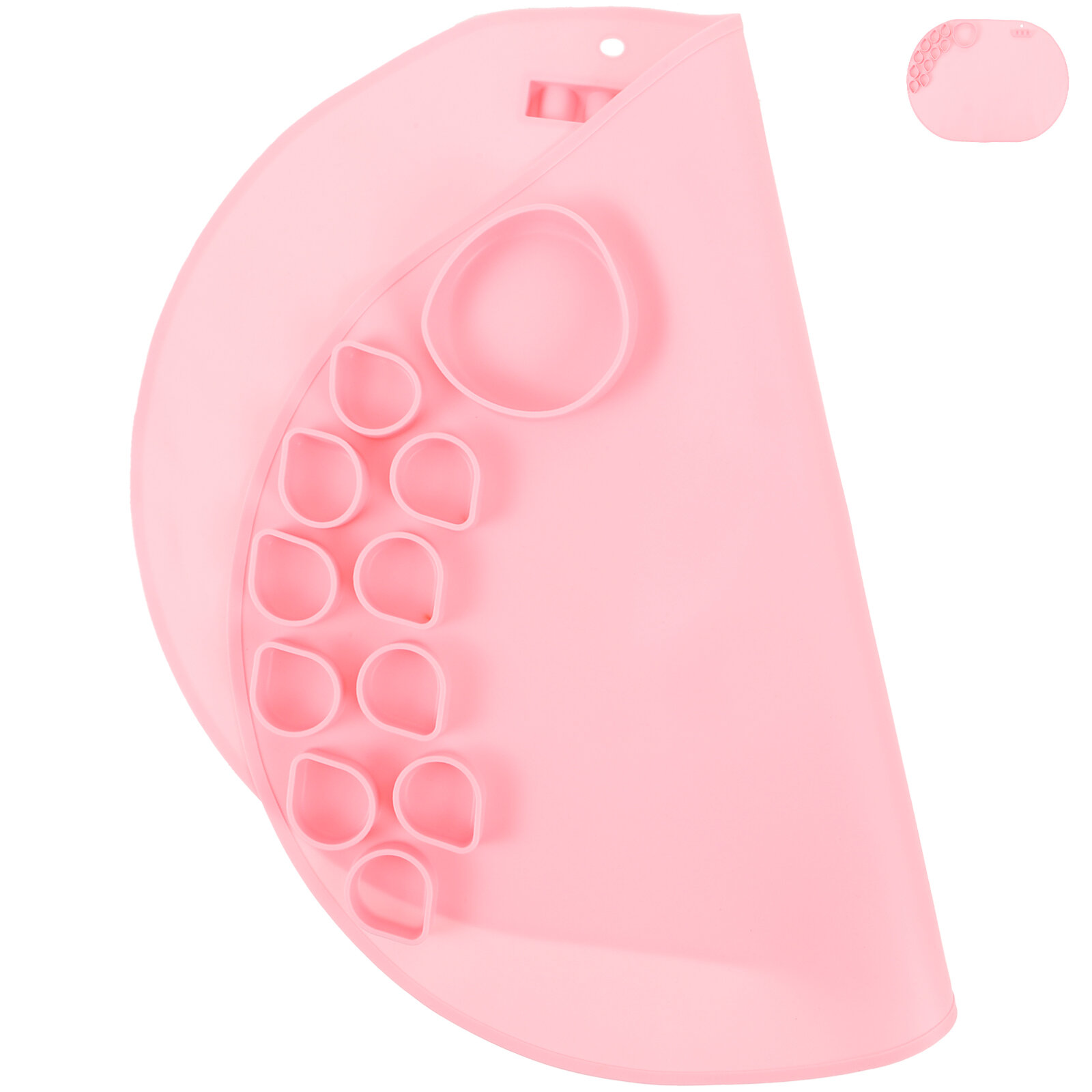 Овальный силиконовый коврик для рисования, моющийся, подходит для детского рисования, живописи и художественных принадлежностей (розовый цвет сакуры).