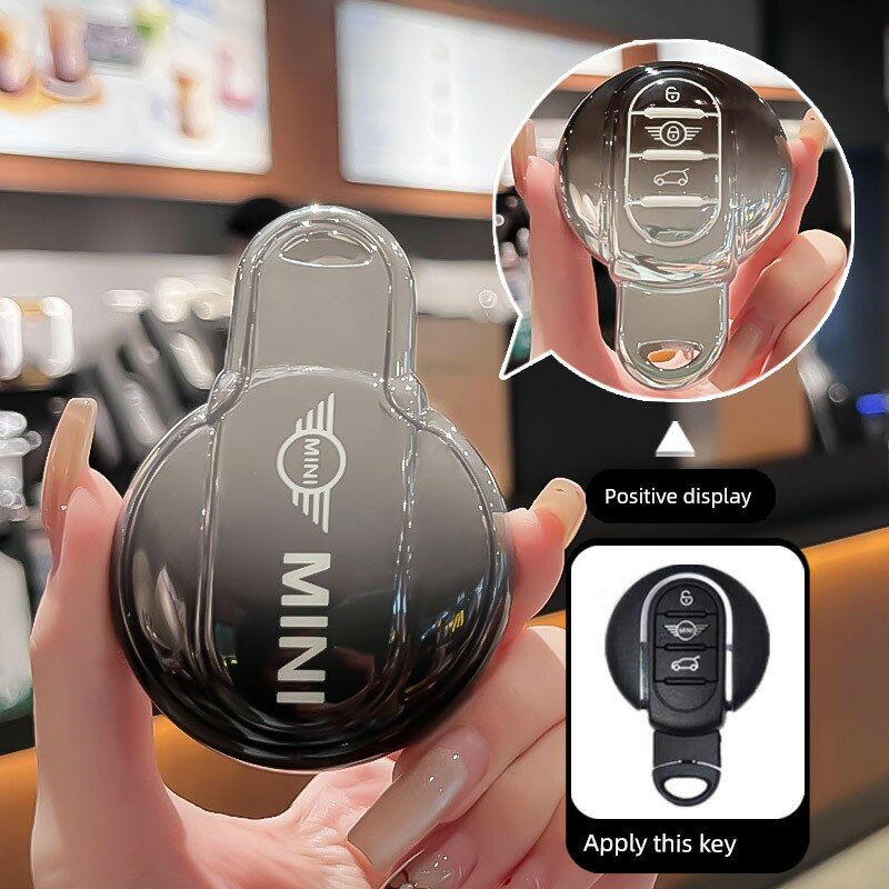 Ключевой чехол BMW Mini Cooper 3-кнопочный с темно-черным градиентом, одиночный комплект для моделей Countryman Cooper