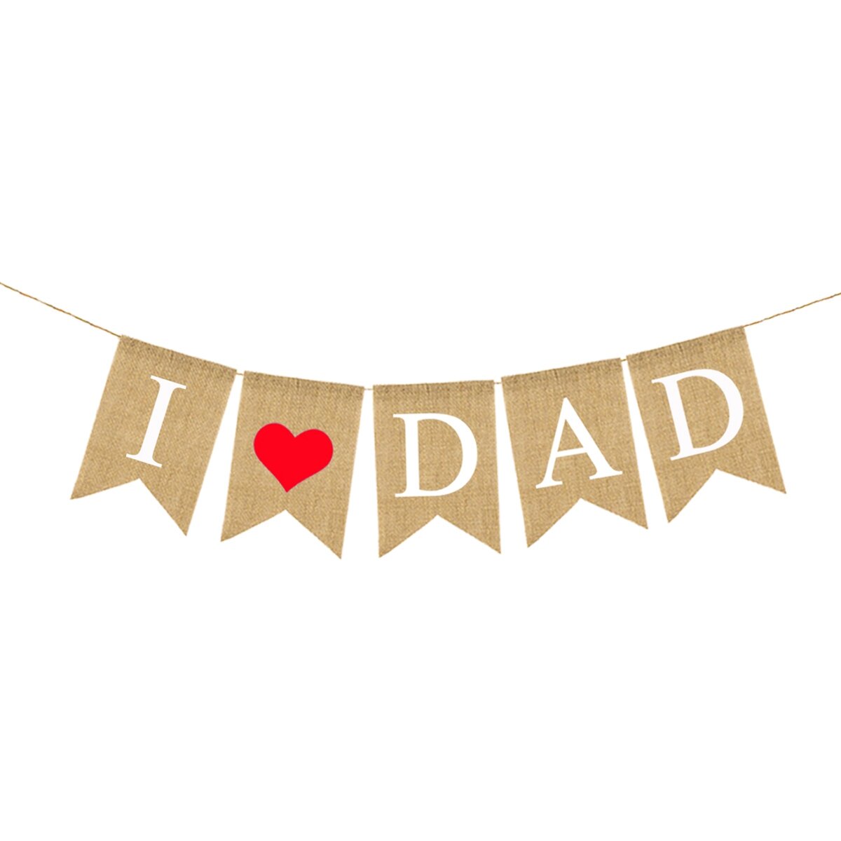 Bunting Banner С Днем Рождения Папе Красное Сердце Декоративные Флаги Для Праздничного Украшения Дома