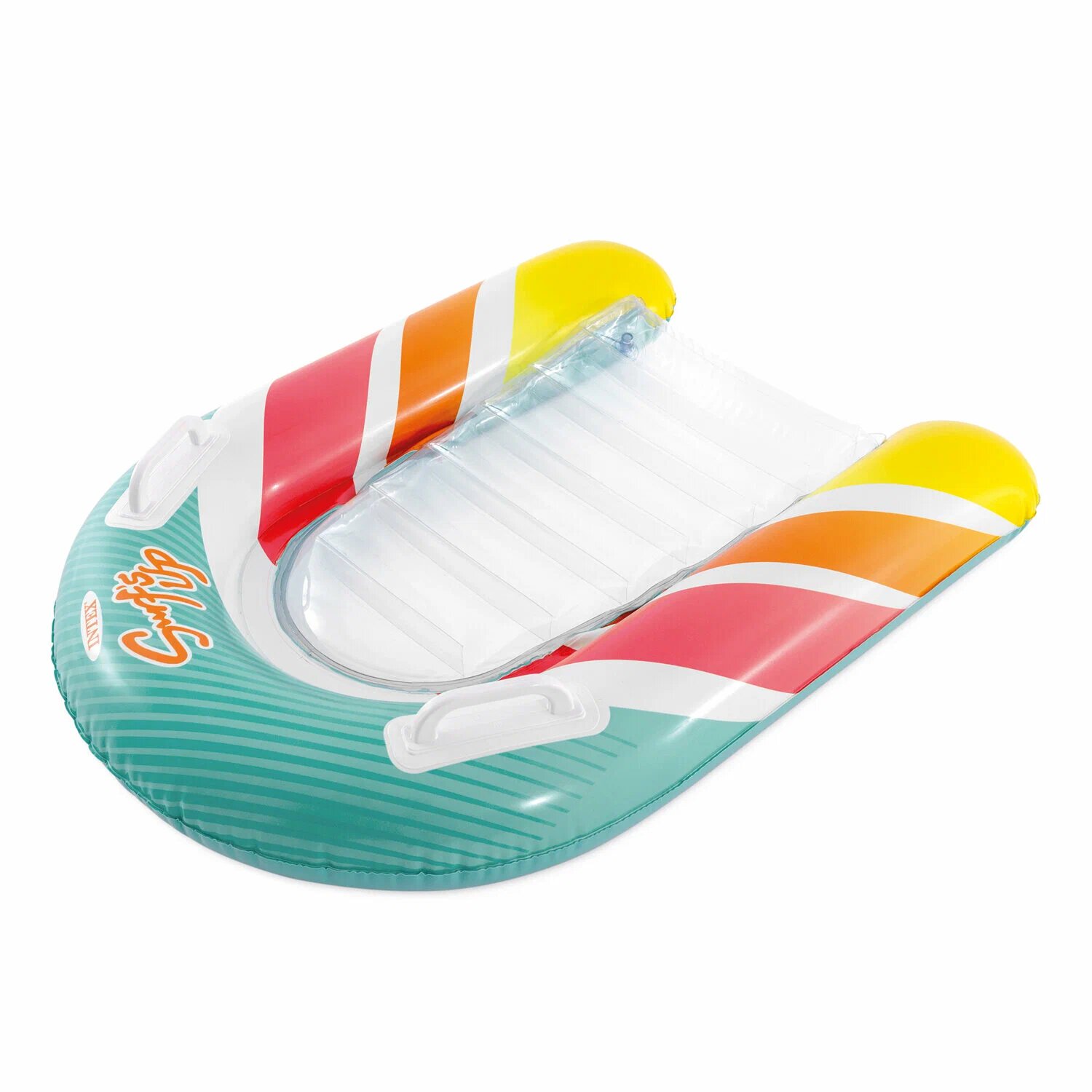 Надувной матрас-плот Intex 58172 84 см х 79 см для плавания "Surfs Up", максимальная нагрузка до 40 кг, голубой