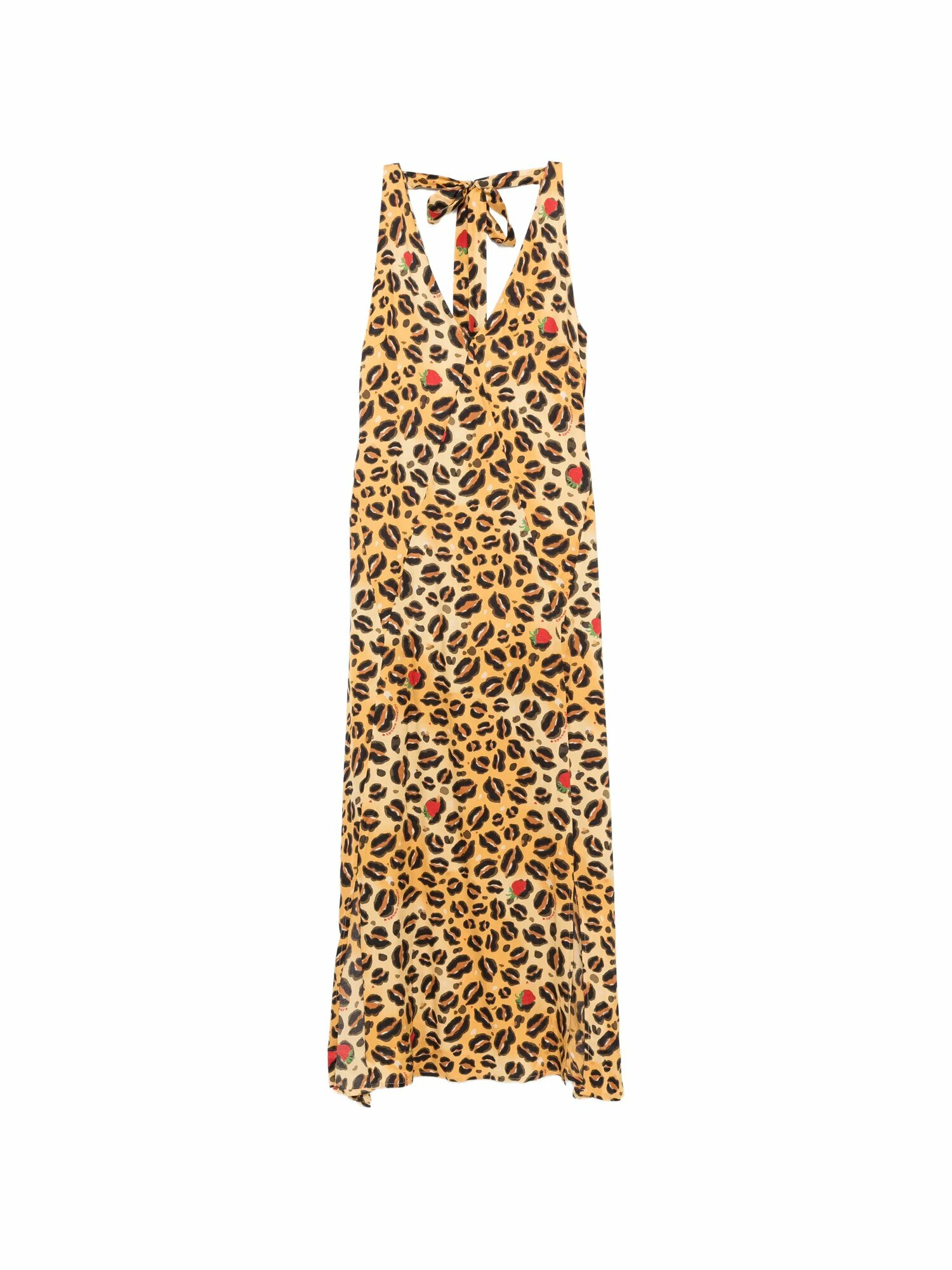 Платье Animal-print tie-neck maxi dress
