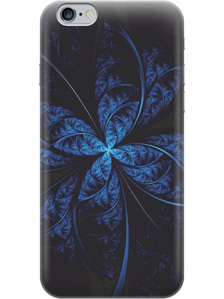 Силиконовый чехол на Apple iPhone 6S Plus / 6 Plus / Эпл Айфон 6 Плюс / 6с Плюс с рисунком "Темно-синяя абстракция"