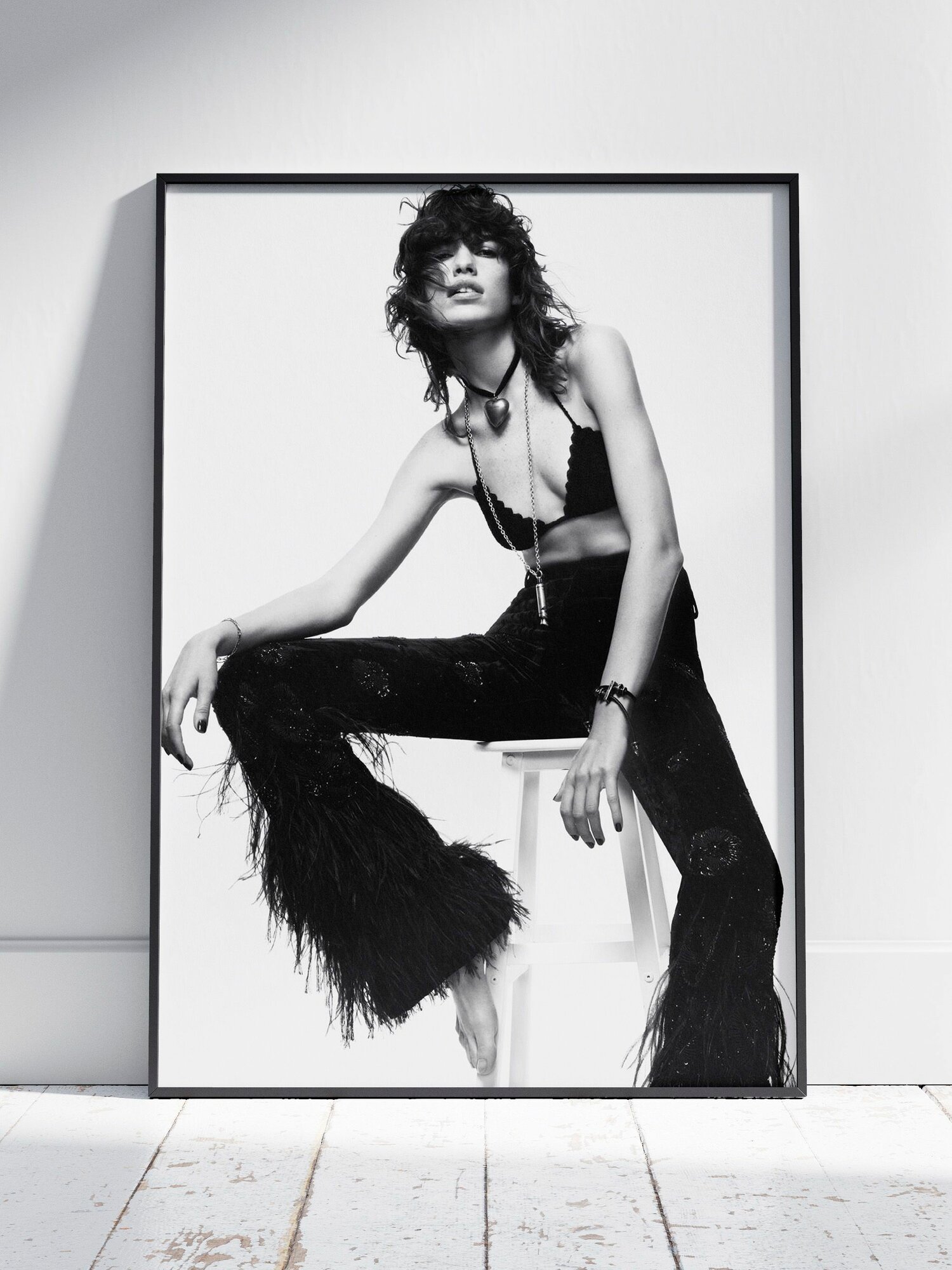 Плакат на стену для интерьера Сен Лоран (Saint Laurent 12) - Постер по модели, бренду и моде формата A4 (21x30 см)