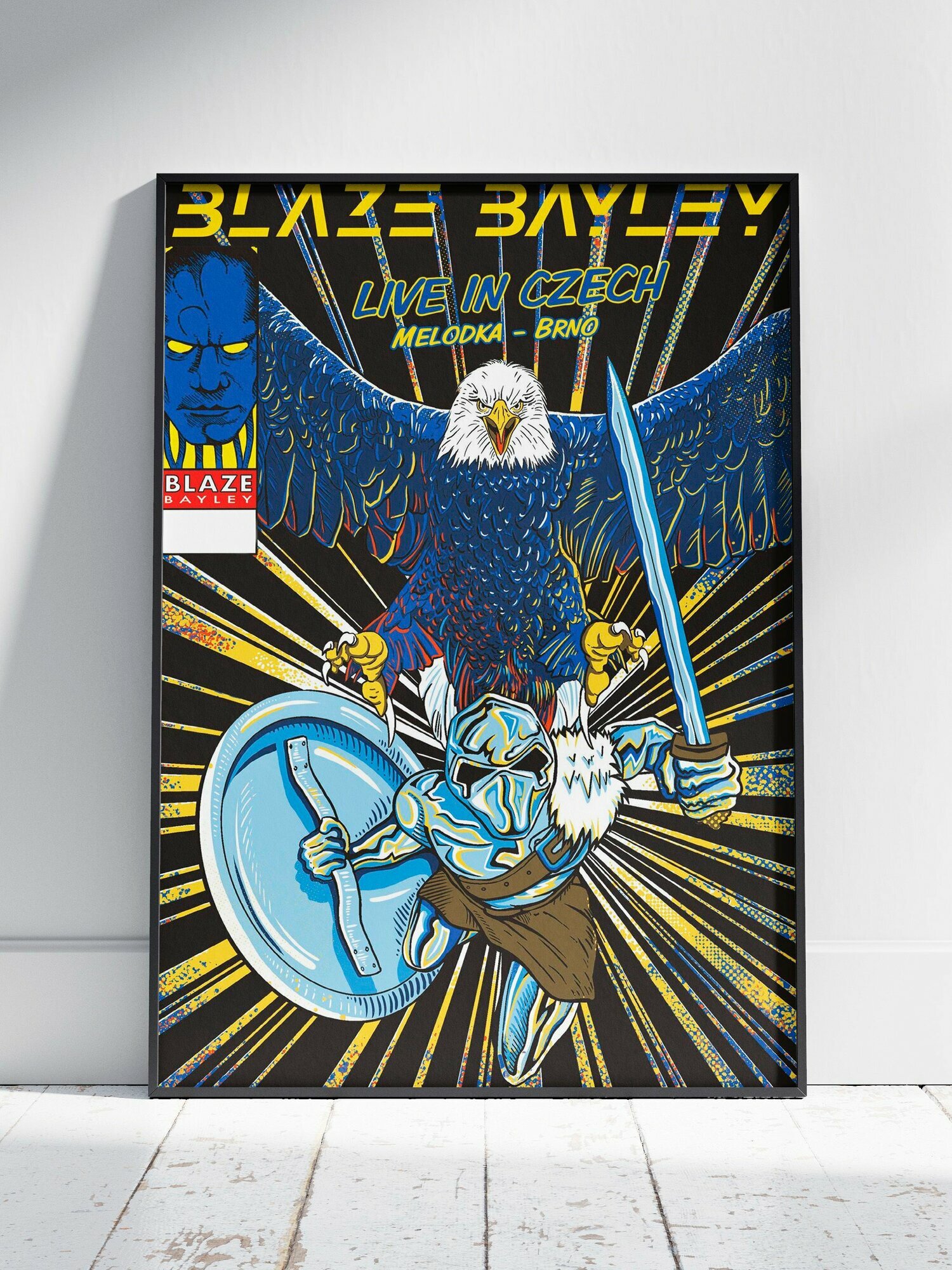 Плакат на стену для интерьера Айрон Мейден (Блейз Бэйли - Blaze Bayley 3) - Постер по музыке и артисту формата A4 (21x30 см)