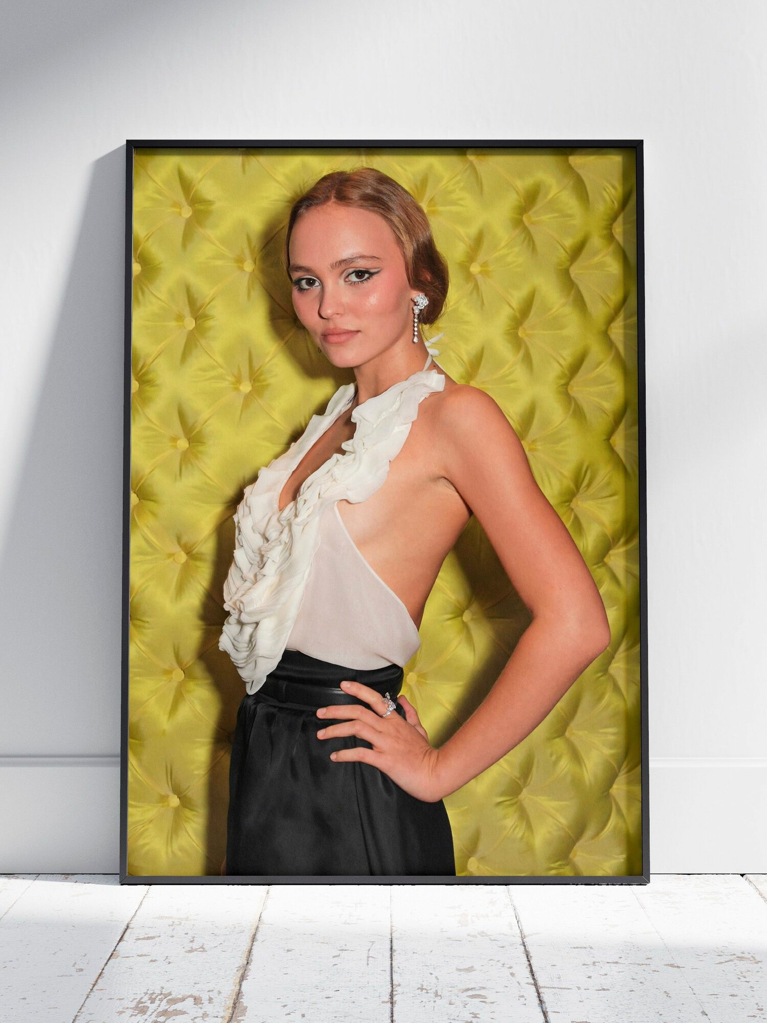 Плакат на стену для интерьера Лили Роуз Депп (Lily Rose Depp 22) - Постер по модели, бренду и моде формата A4 (21x30 см)