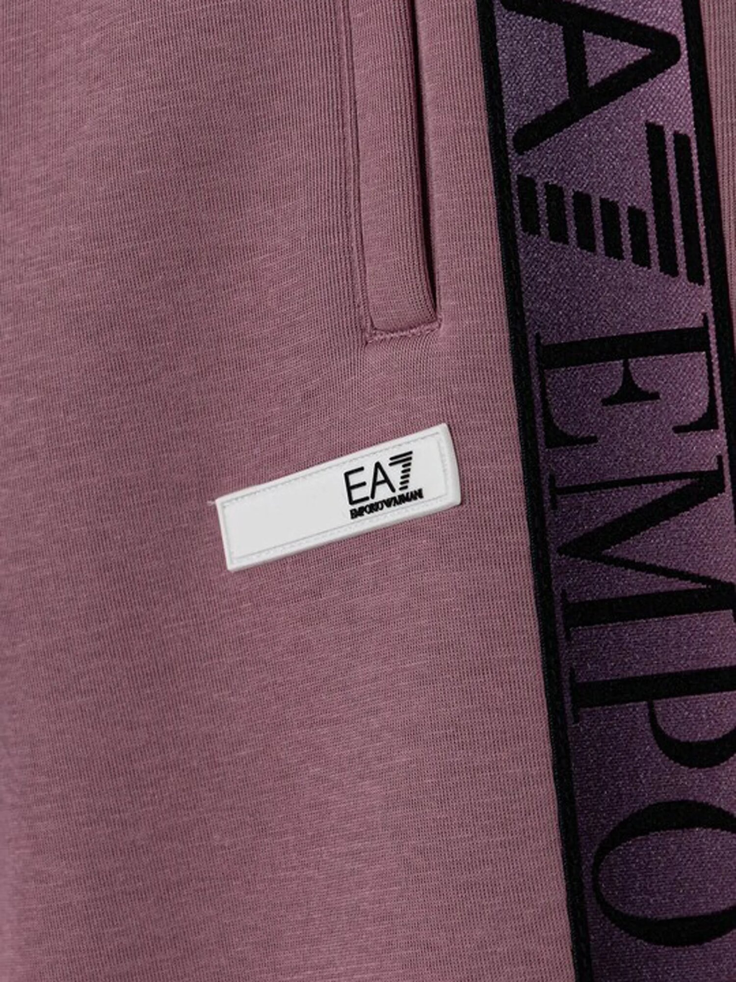 Брюки EA7 EMPORIO ARMANI Logo-detail track pants, размер 18 лет, фиолетовый — фото 1