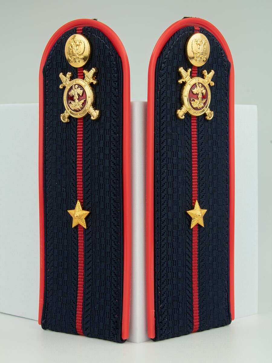Погоны синие пластиковые, Младший лейтенант МДВ