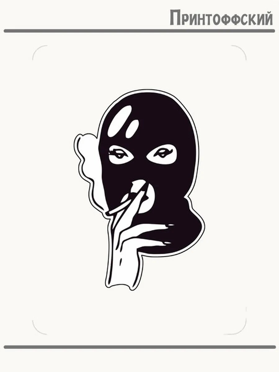 Термонаклейка для одежды и аксессуаров DTF-печать бандитка