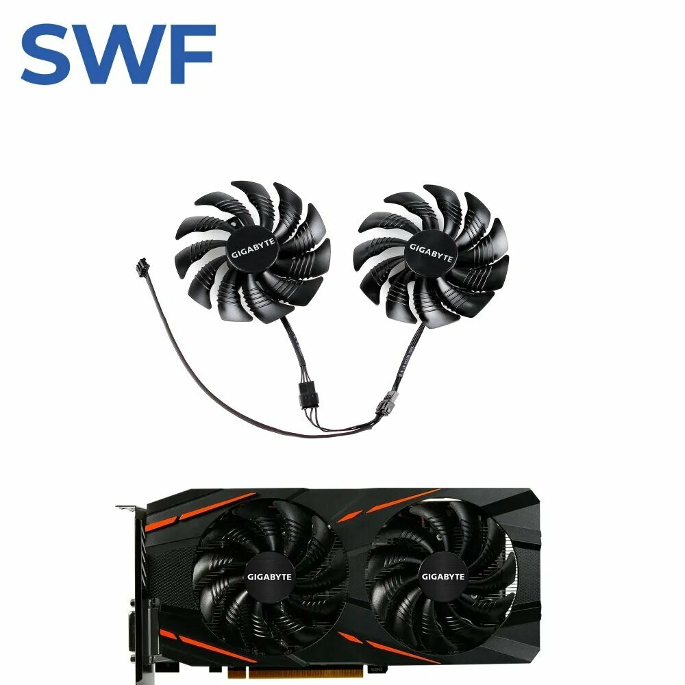 Новый 88-MM, PLD09210S12HH, Вентилятор охлаждения для Gigabyte GTX 1050 1060 1070 960 RX 470 480 570 580 видеокарты Вентилятор охлаждения T129215SU