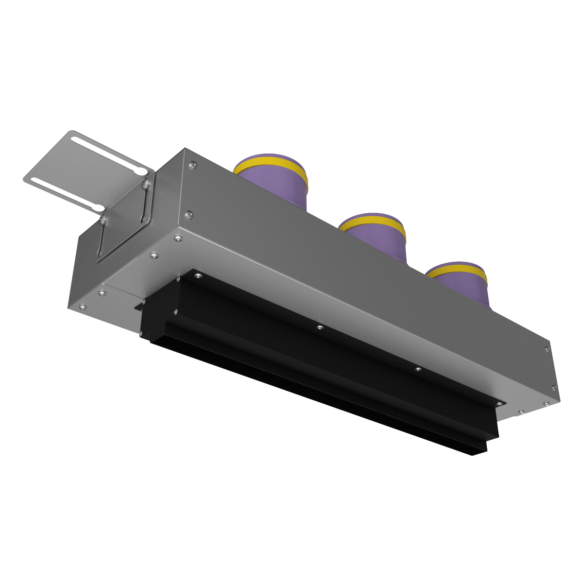Provent VPNDG/F 500х25/75×3 щелевой диффузор для гипсокартона с КСД на 3 прямых выхода