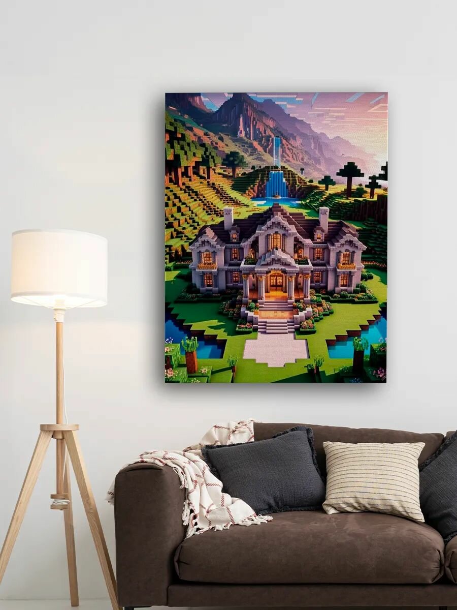 Картина на стену Minecraft, на подрамнике, 1шт, 55х38 размер. — фото 1