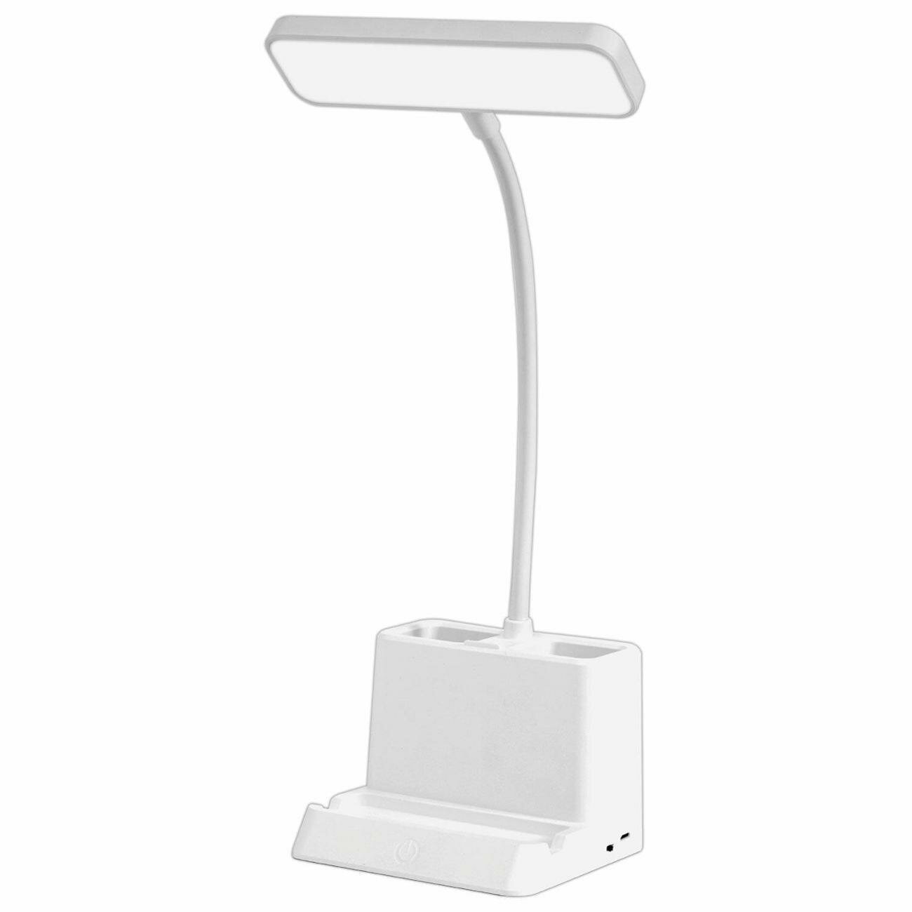 Настольная лампа Sonnen PT-302, органайзер, USB, LED, 3Вт, 3 режима, 238783