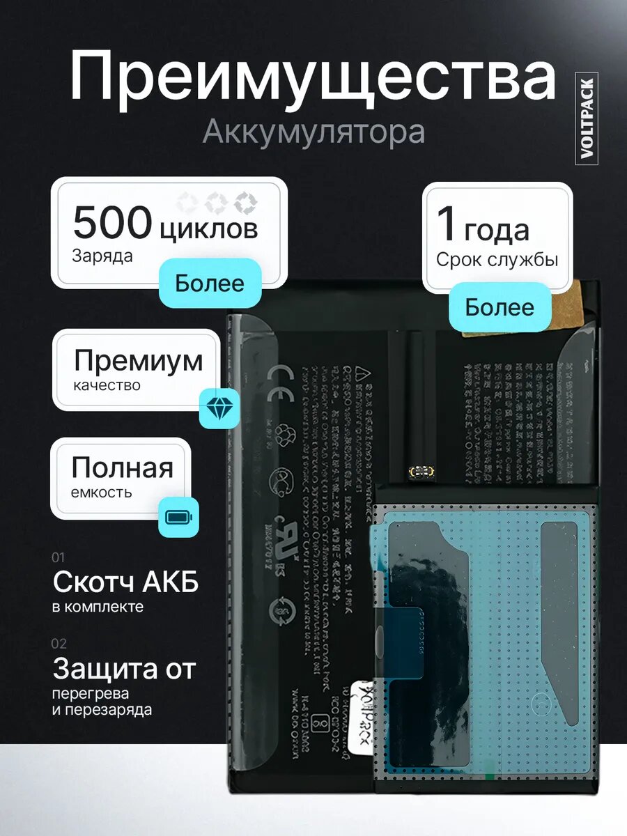 Аккумулятор OnePlus 9 (BLP829) — фото 1