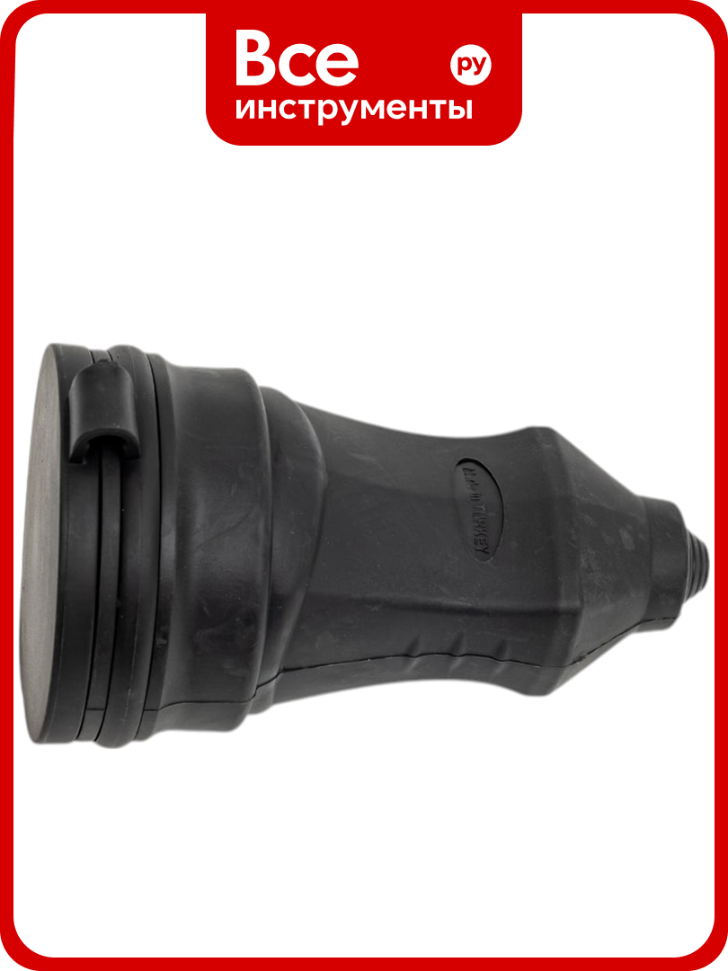 Розетка кабельная Systeme Electric MultiSet 2К+З, каучуковая, 16А, 250В, IP44, черная