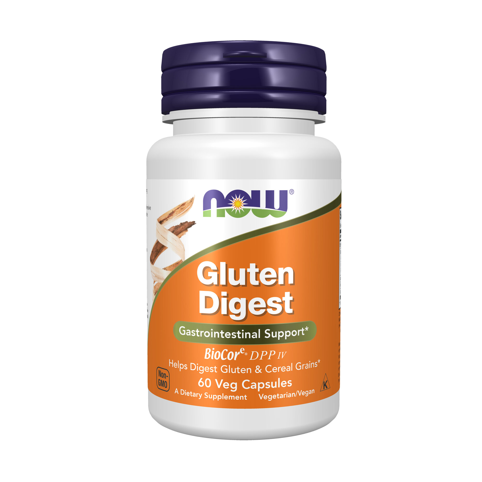 NOW Gluten Digest, Ферменты для пищеварения, 274мг 60 растительных капсул, Антиоксидант для пищеварения, для кишечника