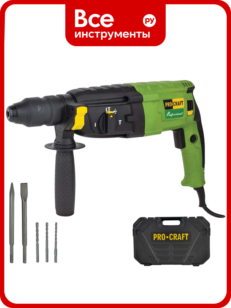 Электрический сетевой перфоратор PROCRAFT BH-1400 DFR BH1400DFR