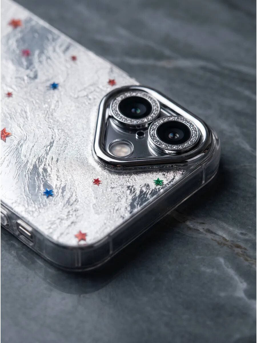 Чехол "Защитник", для iPhone 17, ударопрочный, MagSafe, силикон, серый, с принтом — фото 1