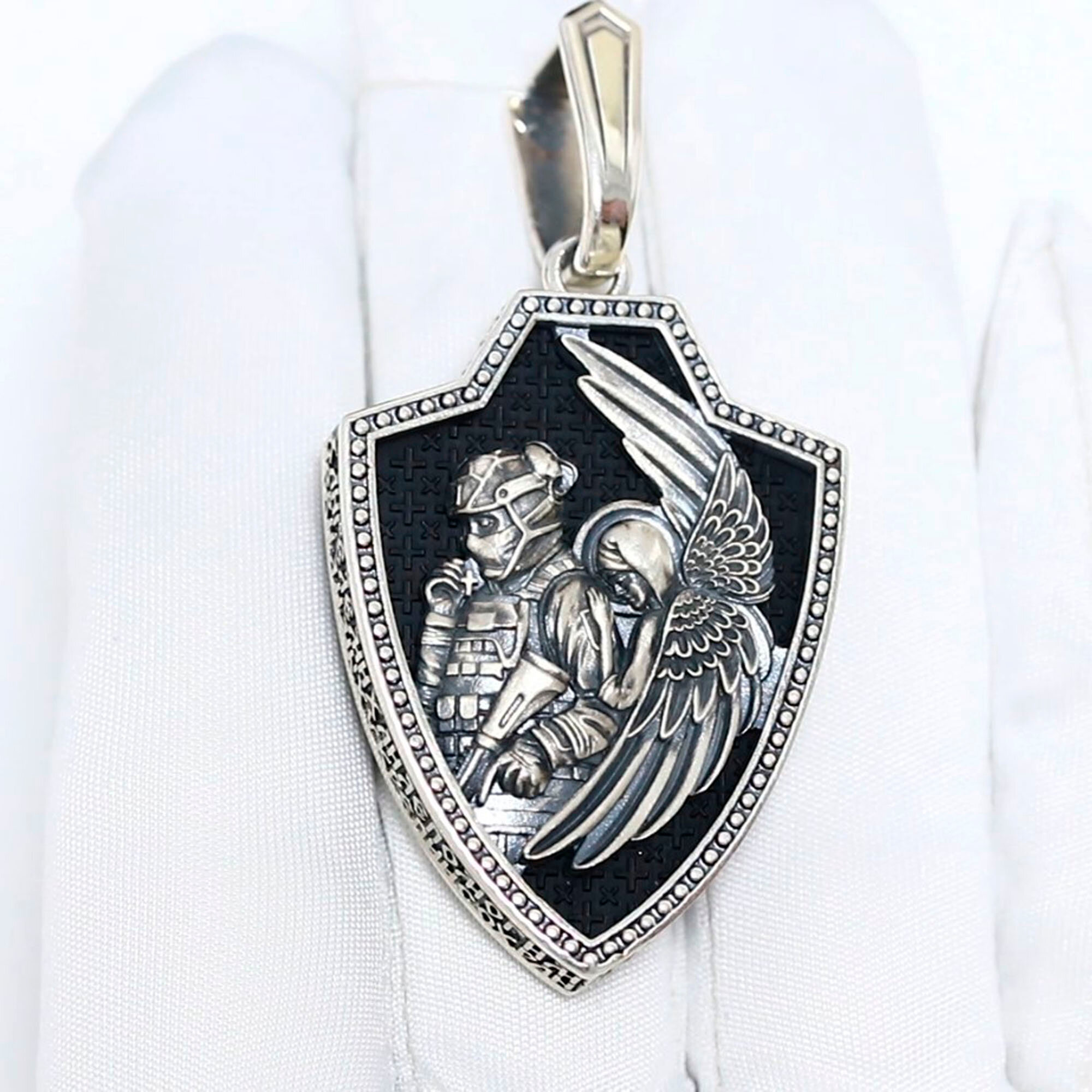 Иконка, серебро, 925 проба, чернение