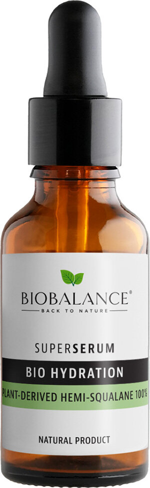 BIOBALANCE Сухое масло для кожи и волос Super Serum Bio Hydration Plant-Derived Hemi-Squalane 100% Dry Oil 10,5g
