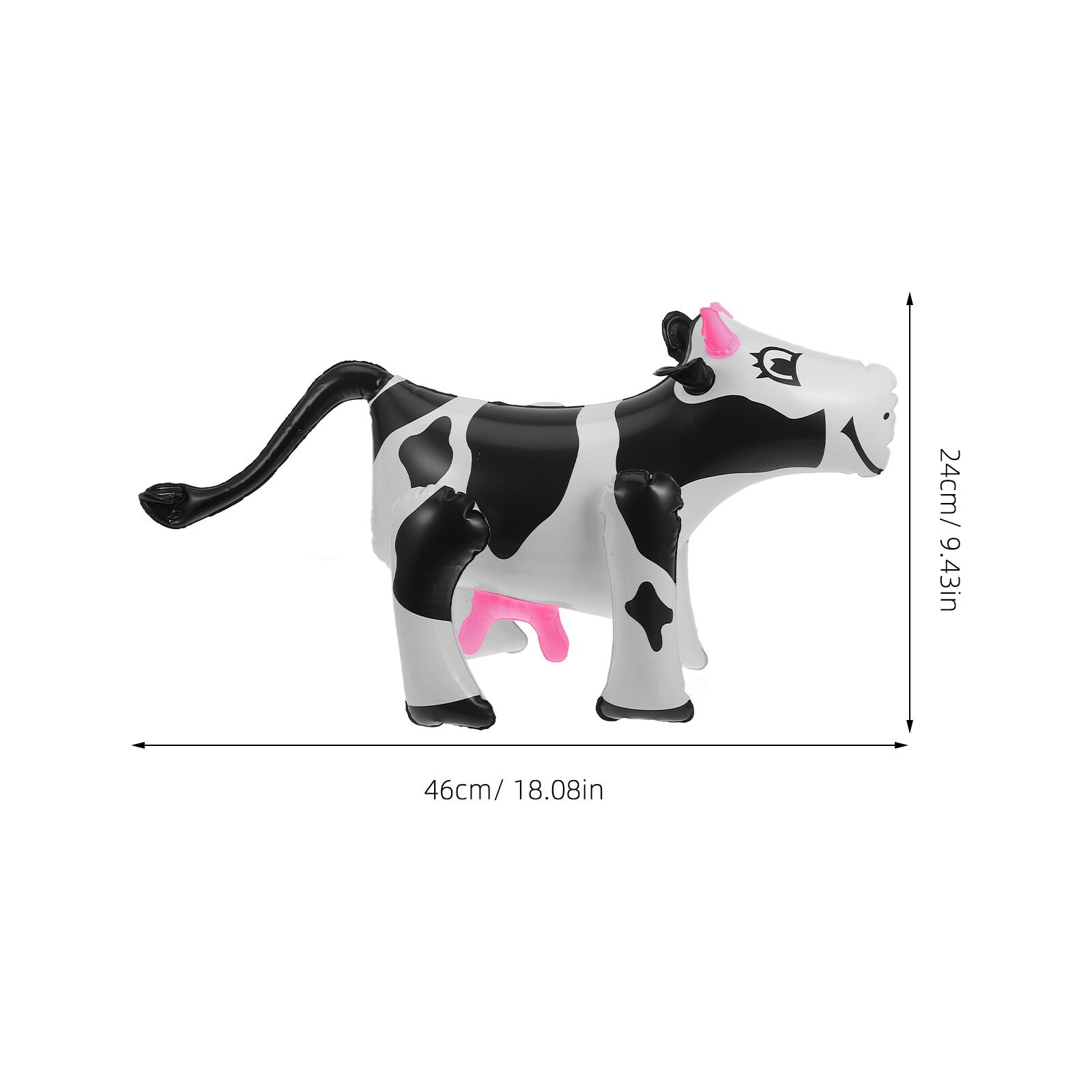 Инфляционная Корова Для Праздничного Украшения Фермы Размер 46.00X24.00X0.50Cm